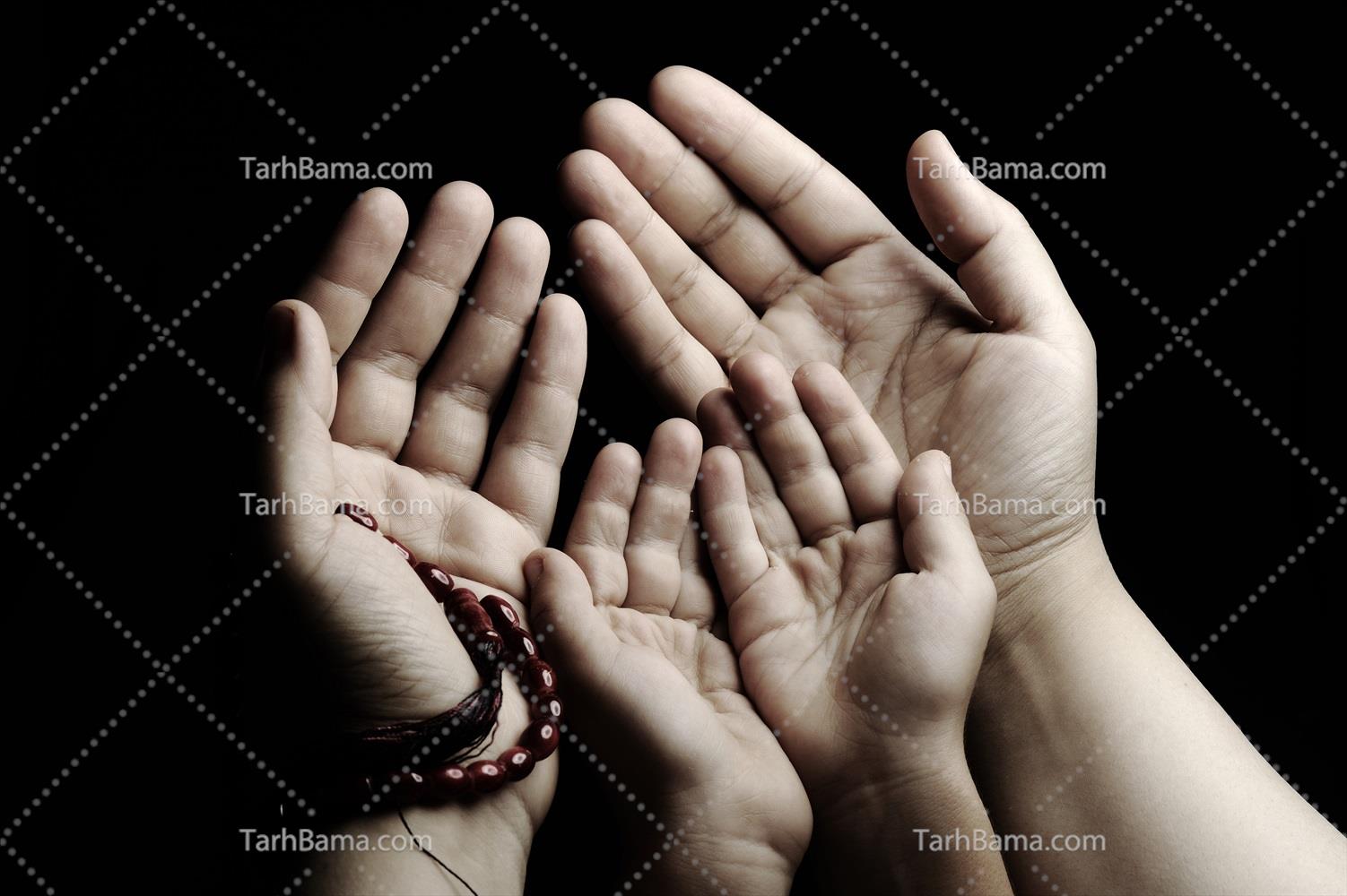 تصویر با کیفیت دست های در حال دعا