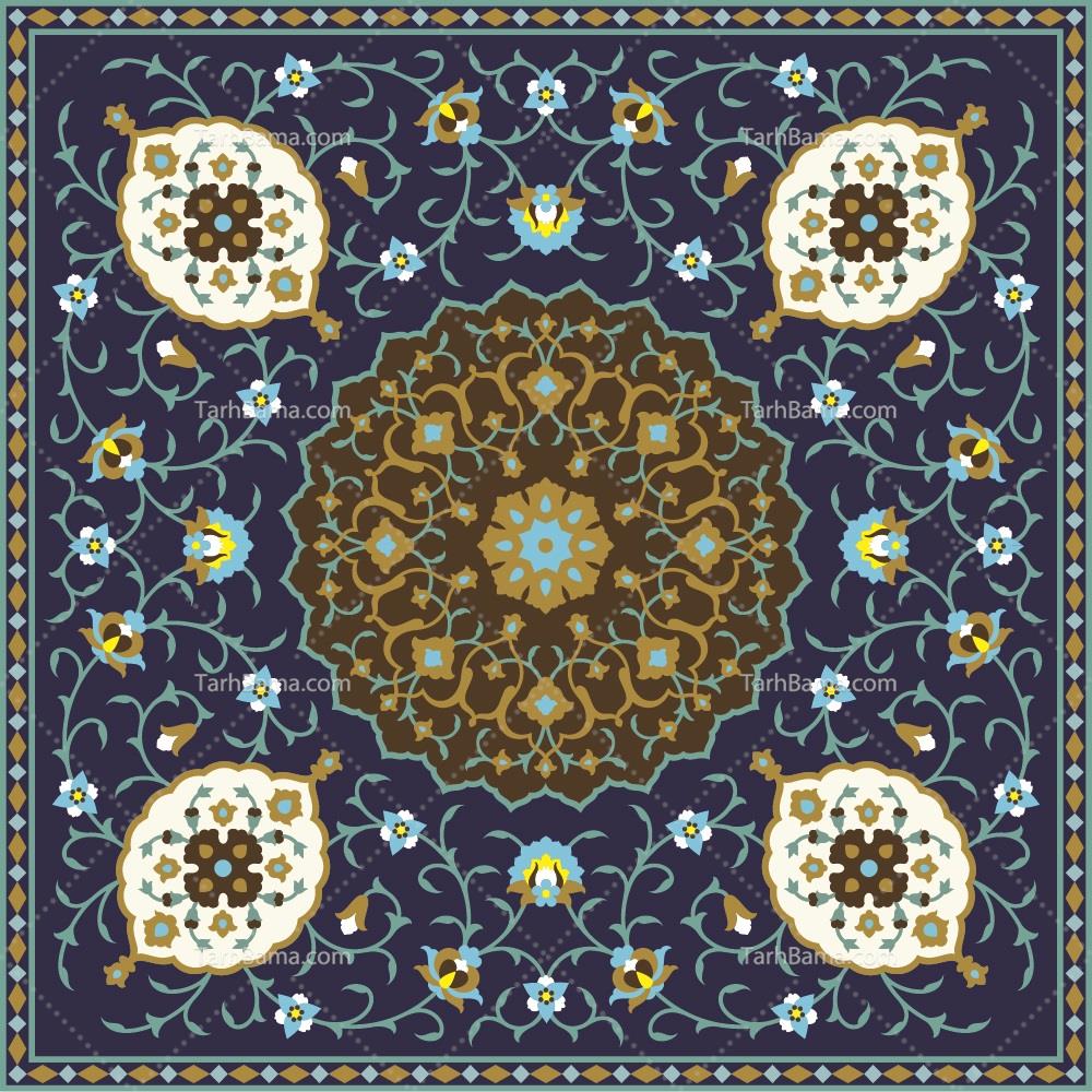 وکتور کاشی کاری نقوش سنتی
